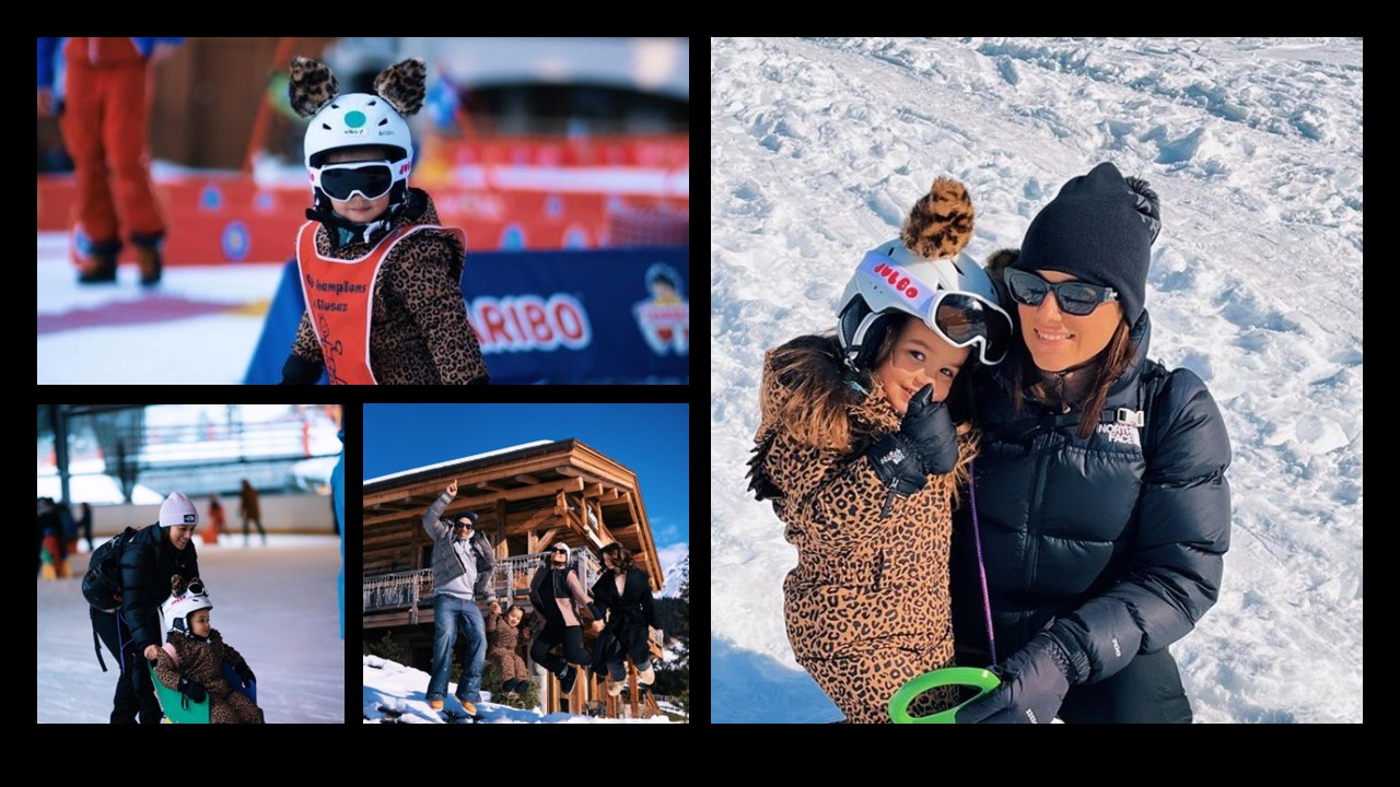 Alizée shares her photo album from a week with family in La Clusaz ...